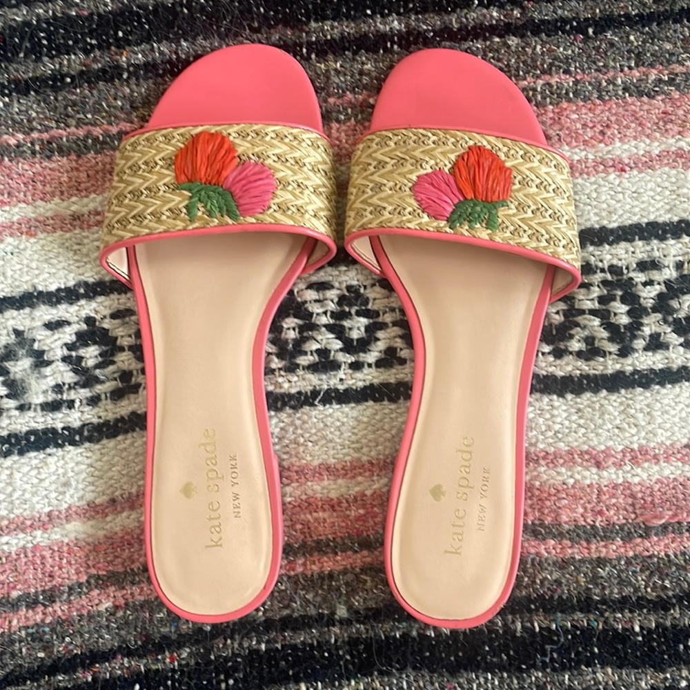 Kate Spade Finefetti Woven Strawberry Slide Sandals V… - Gem